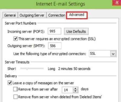 Pop Settings for Outlook - Rediffmail Support