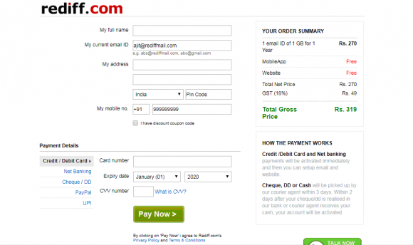 How do I get a business id in rediffmail? - Rediffmail Support